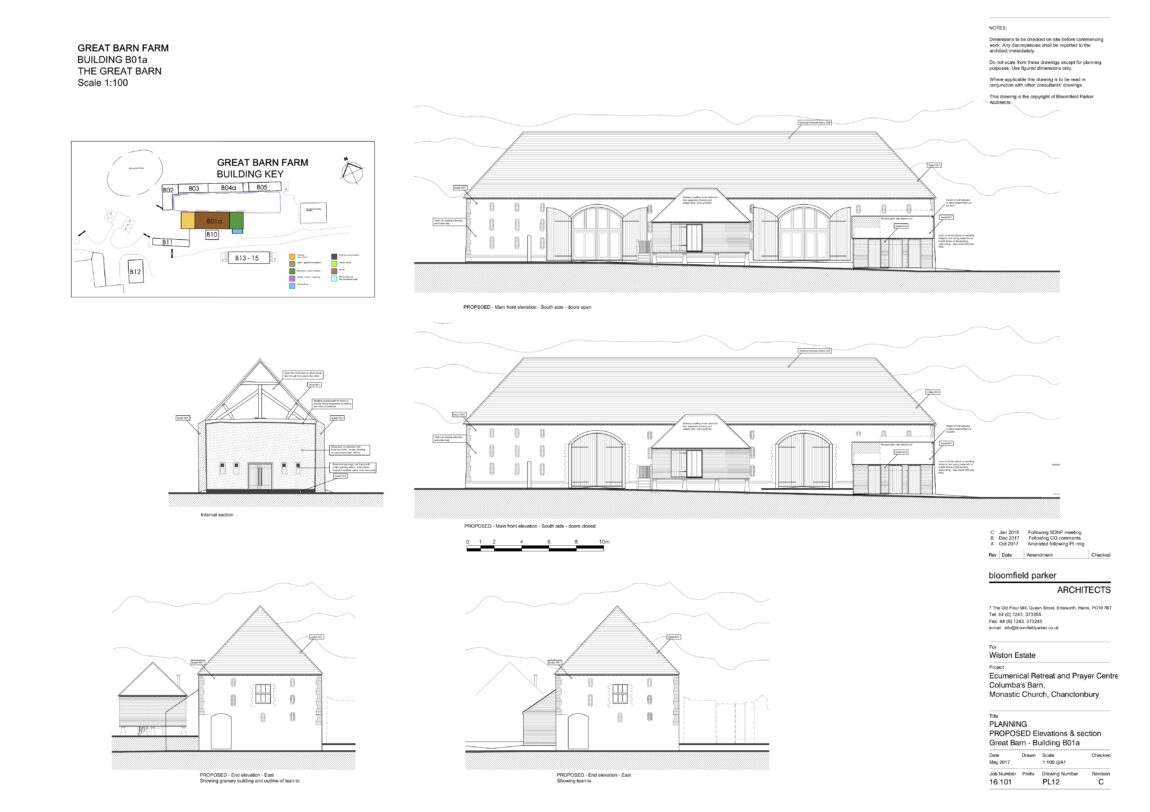 St Columba's Barn Elevations – The Society of St. Columba